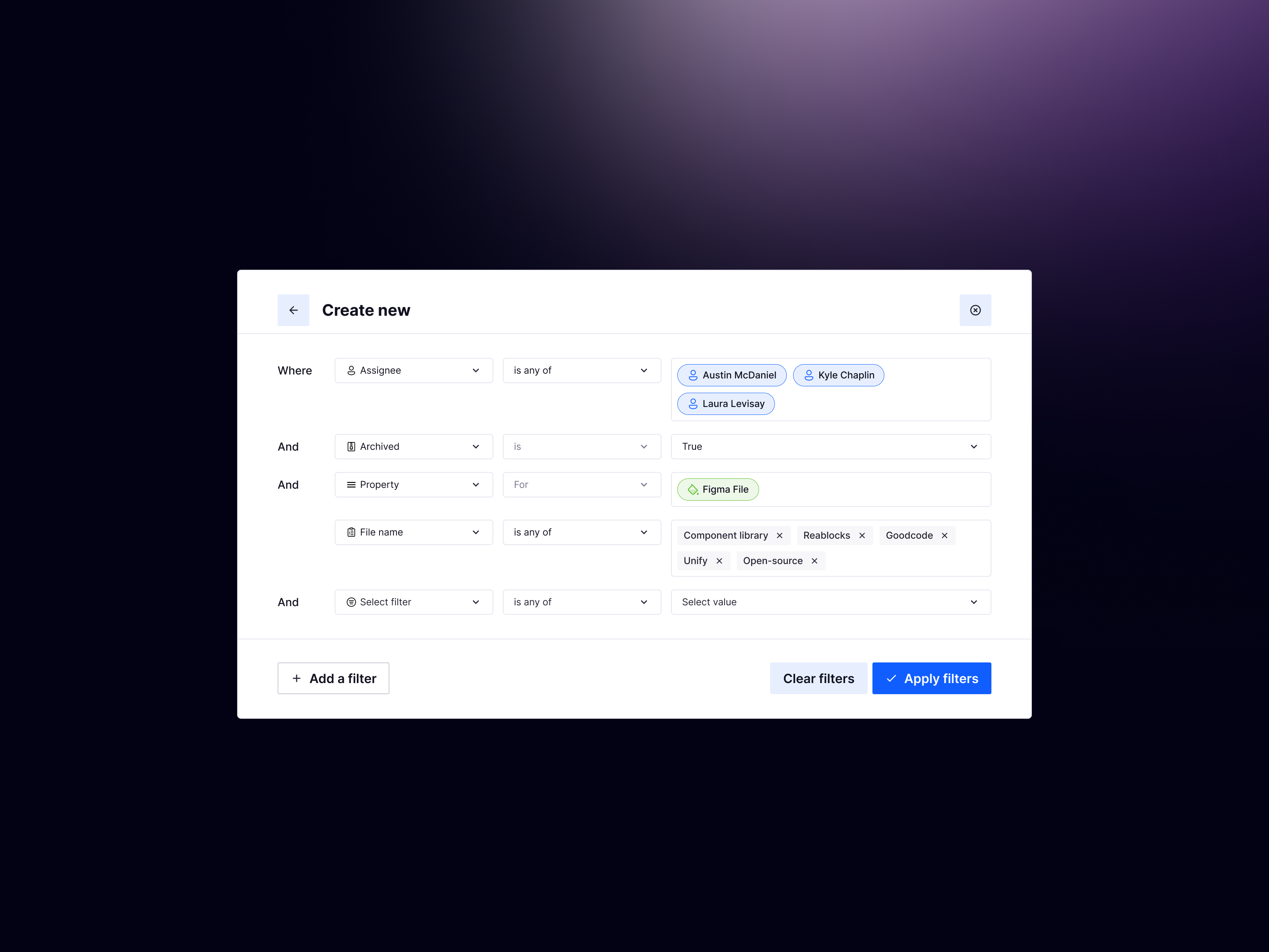 Rule Builder by Good Code on Dribbble