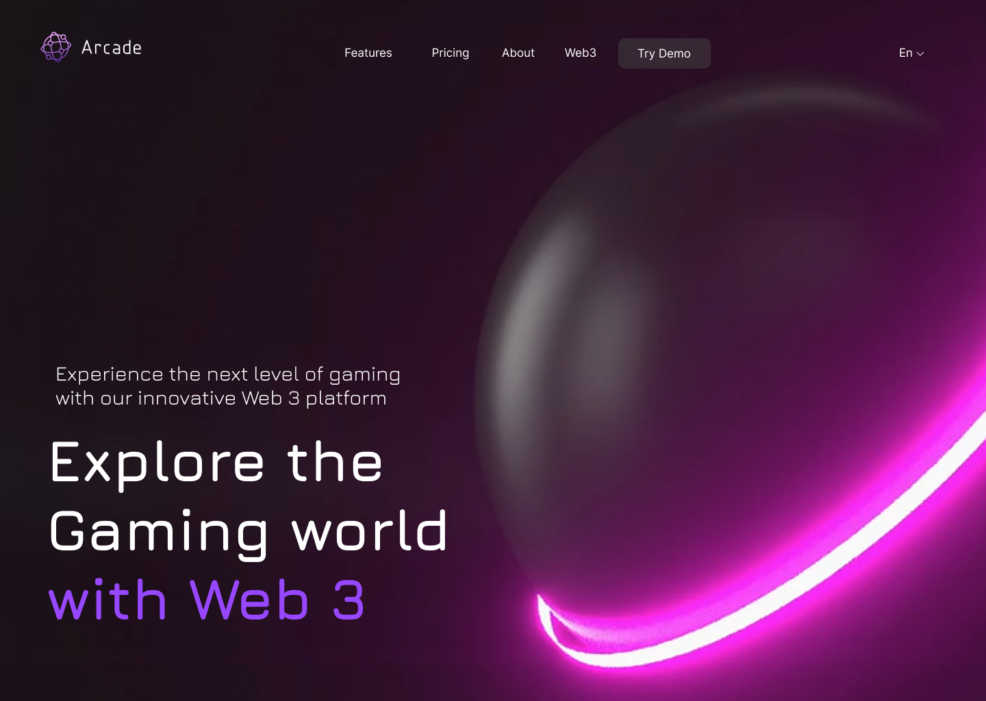 Web 3 Page Design Arcade by Entertact com on Dribbble
