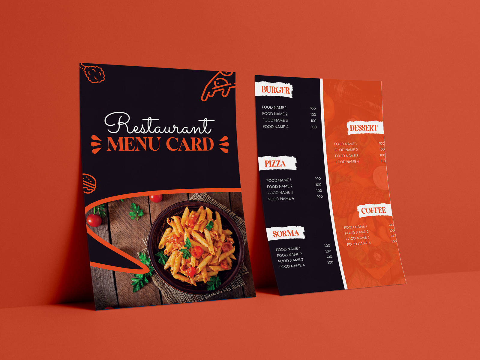 ELEGANT RESTAURANT MENU CARD DESIGN by SONIA ROB on Dribbble