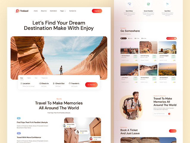 Travel Landing Page designs, themes, templates and downloadable graphic ...