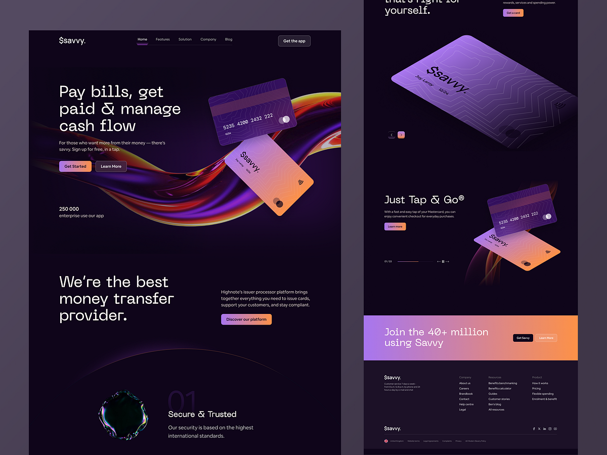 Fintech Landing Page UI by Ofspace UX/UI on Dribbble