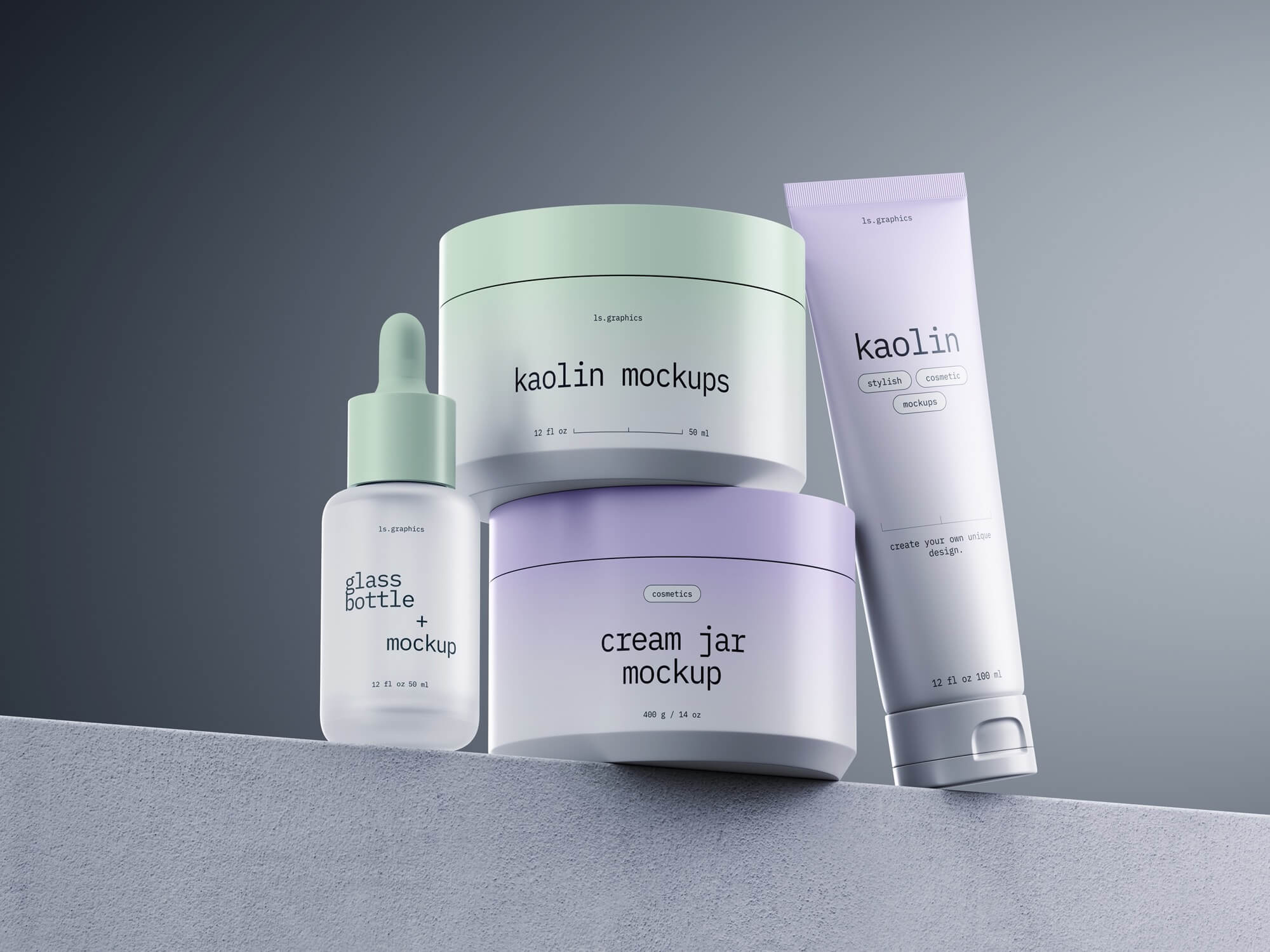 Kaolin Cosmetics Mockups by Ruslanlatypov for lstore_graphics on Dribbble