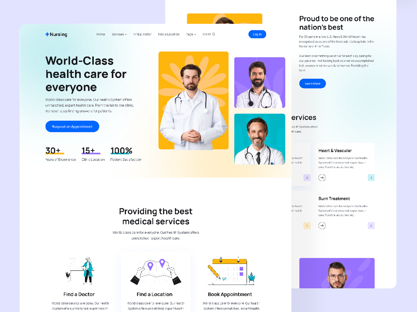 Doctor Appointment Website Landing Page UIUX Design by Hasnain Karim on ...