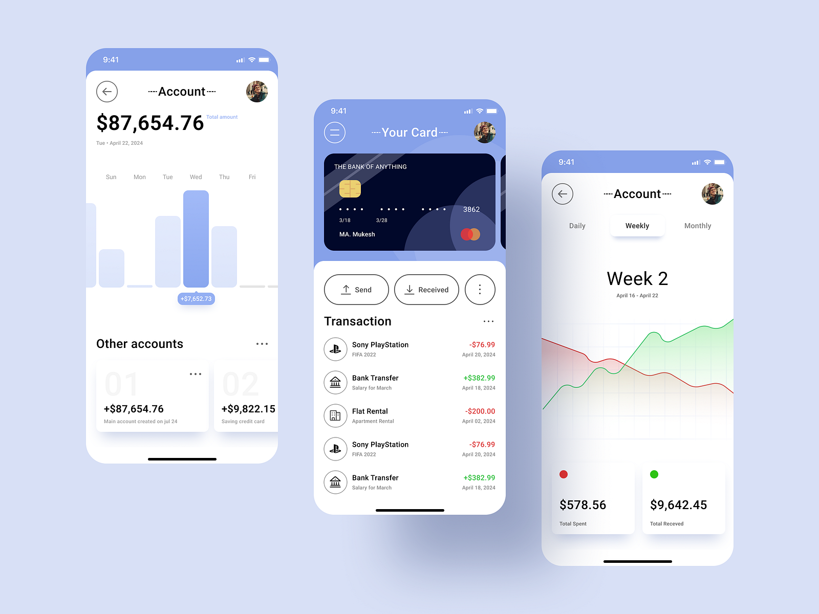 Finance App UI Design by Alif Reza on Dribbble