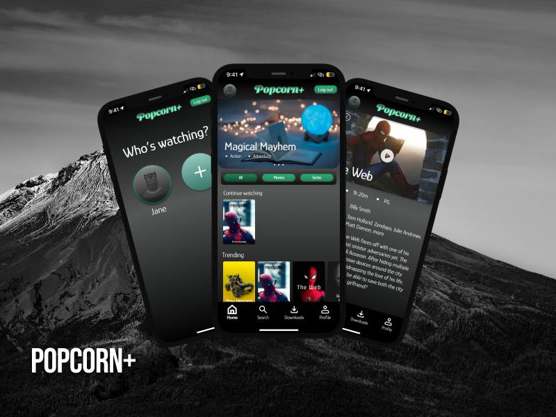Popcorn+ iOS Mobile Application by Gareth Govender on Dribbble