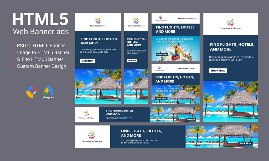 Animated HTML5 Banner ads/ Google ads/ Web banner design by Abrar Mizan on Dribbble