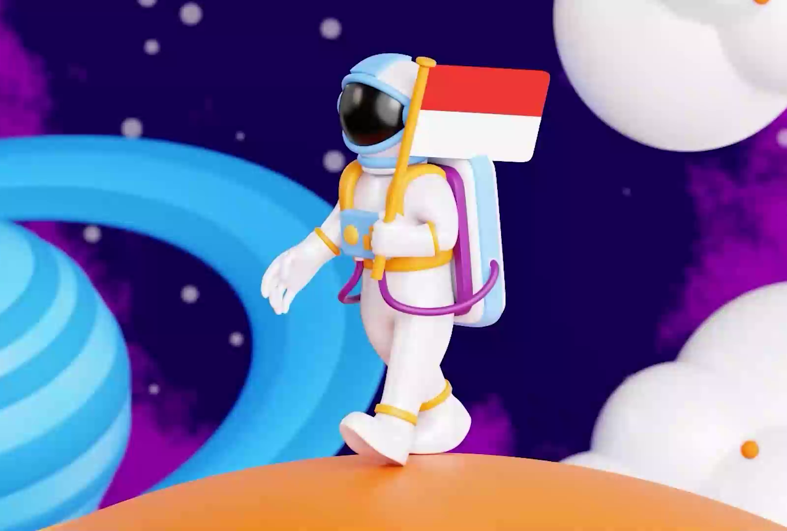 Walk Astronaut 3D Animation by Slab! 3D & Illustration for SLAB Design ...