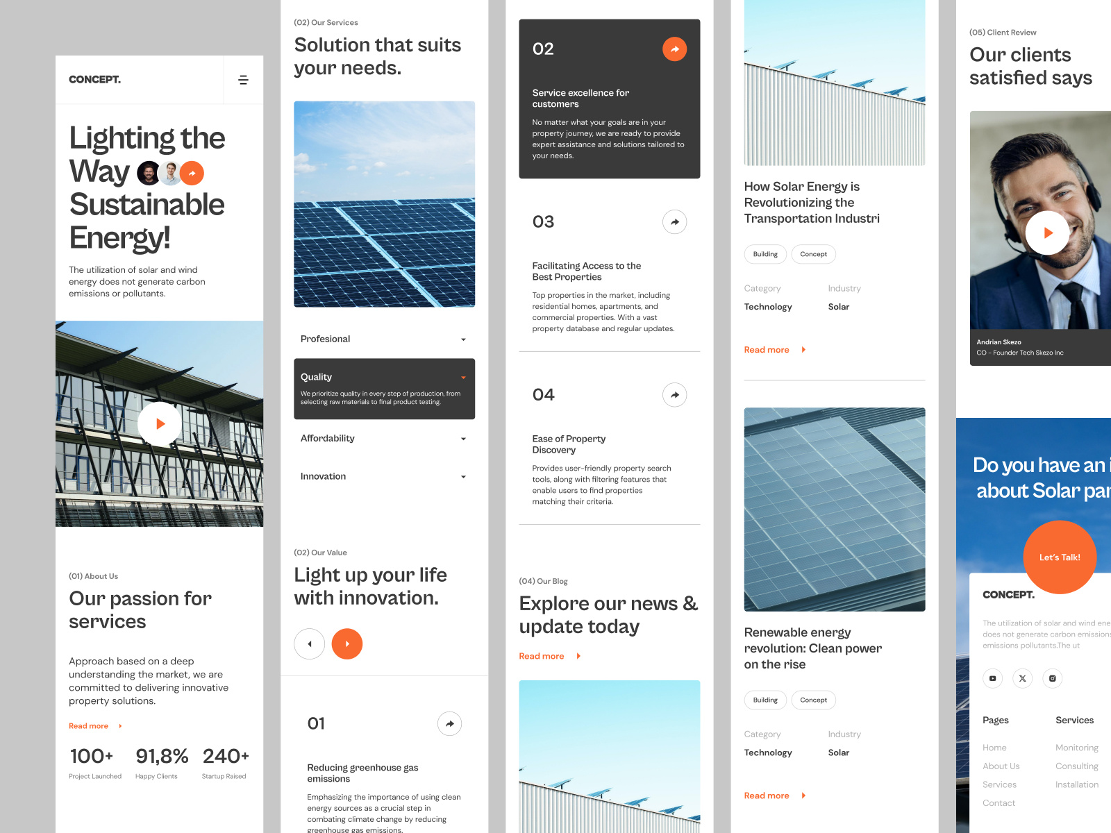 Solar Panel Landing Page by Aryo Pamungkas for SLAB Design Studio on ...