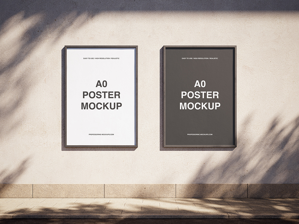 A0 Poster Mockup Set by Yevhen Popov on Dribbble