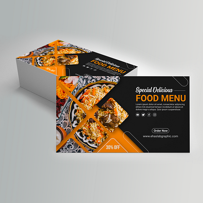 Food Menu Business Card by Aj King NWL on Dribbble