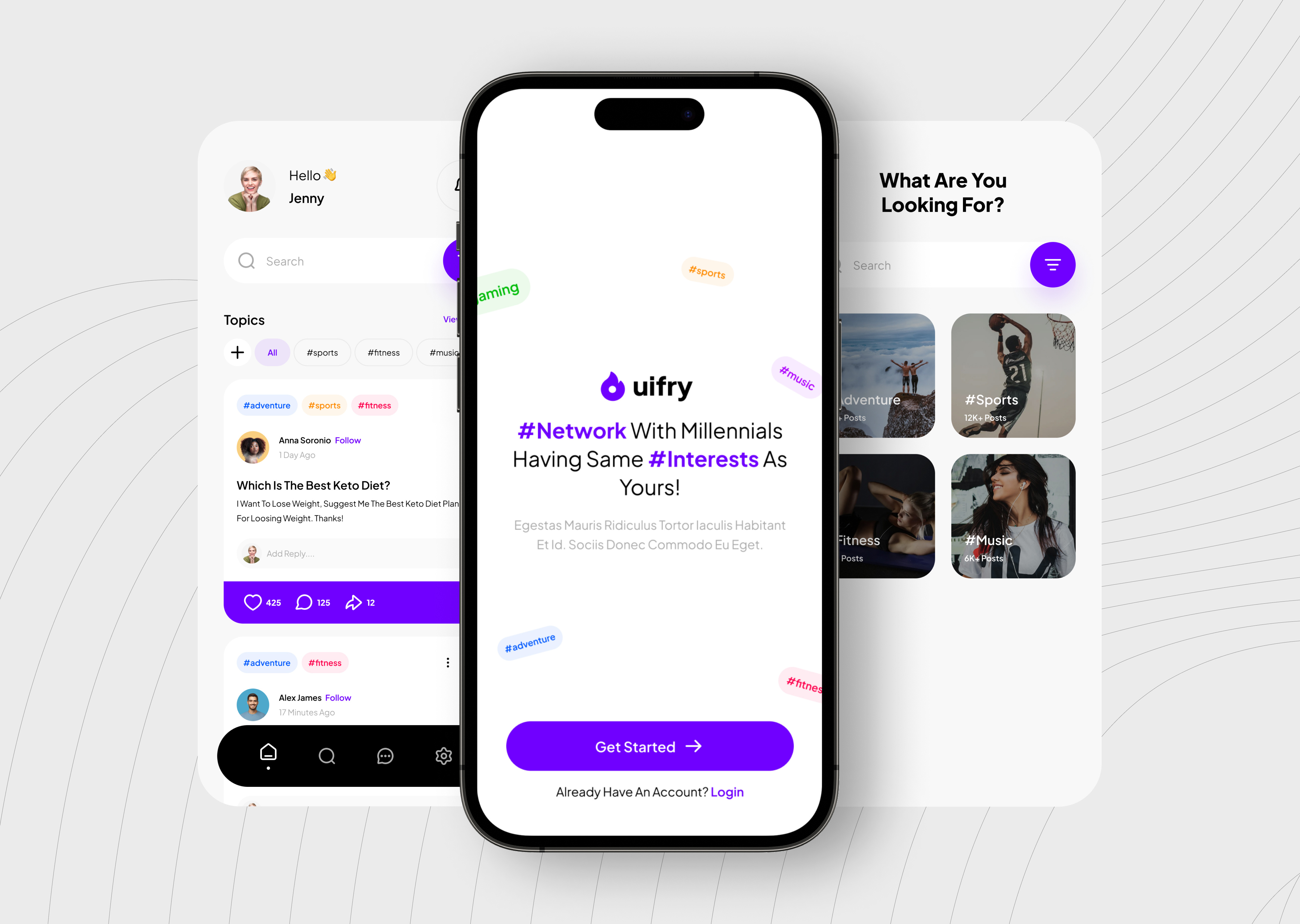 Social Media App by UIFry on Dribbble