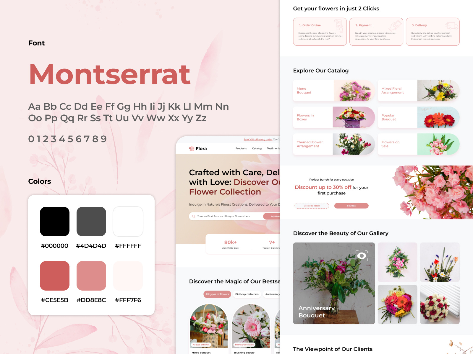 Flower Website Design Inspiration: Elegant Florist UI Ideas by Anglara ...