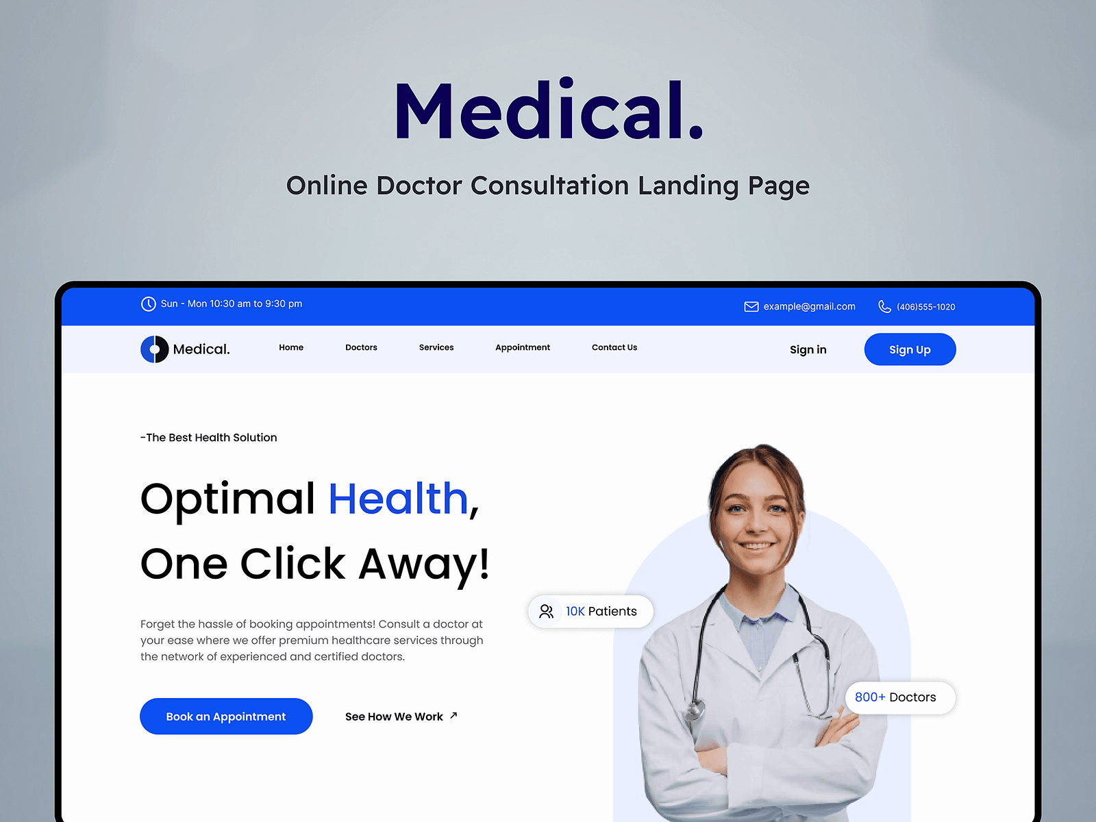 Medical - Website Design by Ahsan Ismail on Dribbble