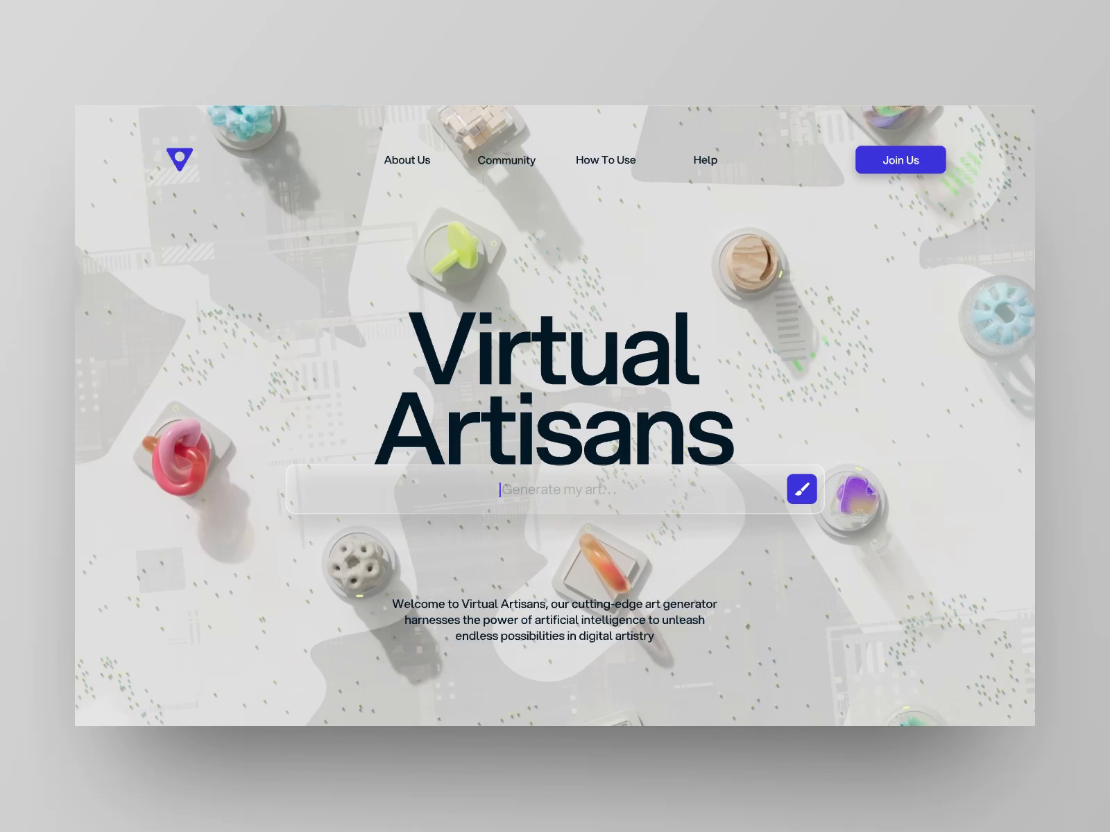 Virtual Artisans - AI Art Generator Landing Page Website by Adhiari Subekti for One Week Wonders ...