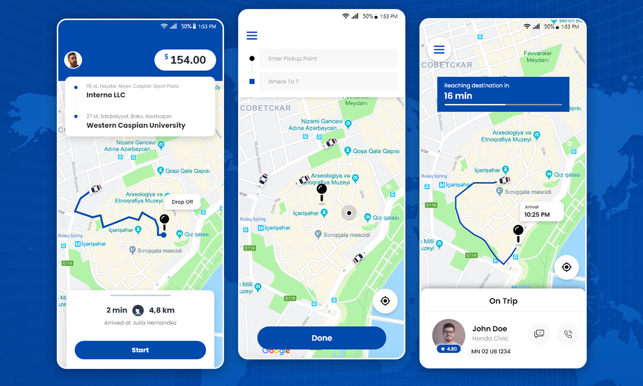 Rider Booking - Mobile App UI/UX Design by Aftab Ail on Dribbble
