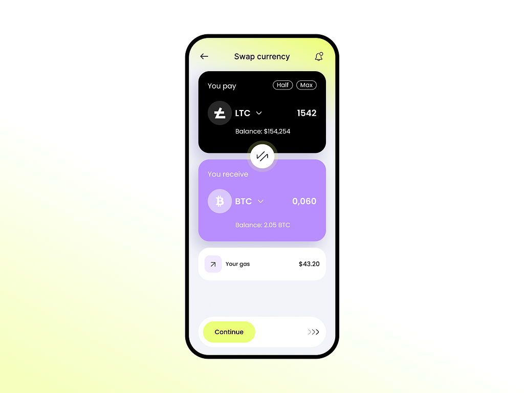 Swap Currency Mobile App UX/UI Design by Kh Riad on Dribbble