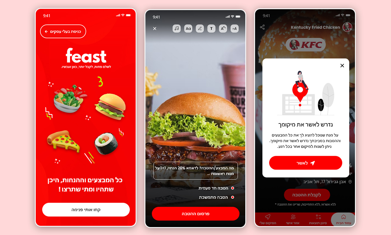 Feast App - Food Restaurant Mobile App Design by Aftab Ali on Dribbble