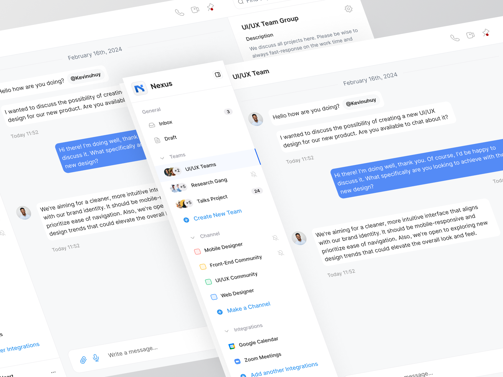 Inbox Conversations by Product SAAS for UI8 on Dribbble