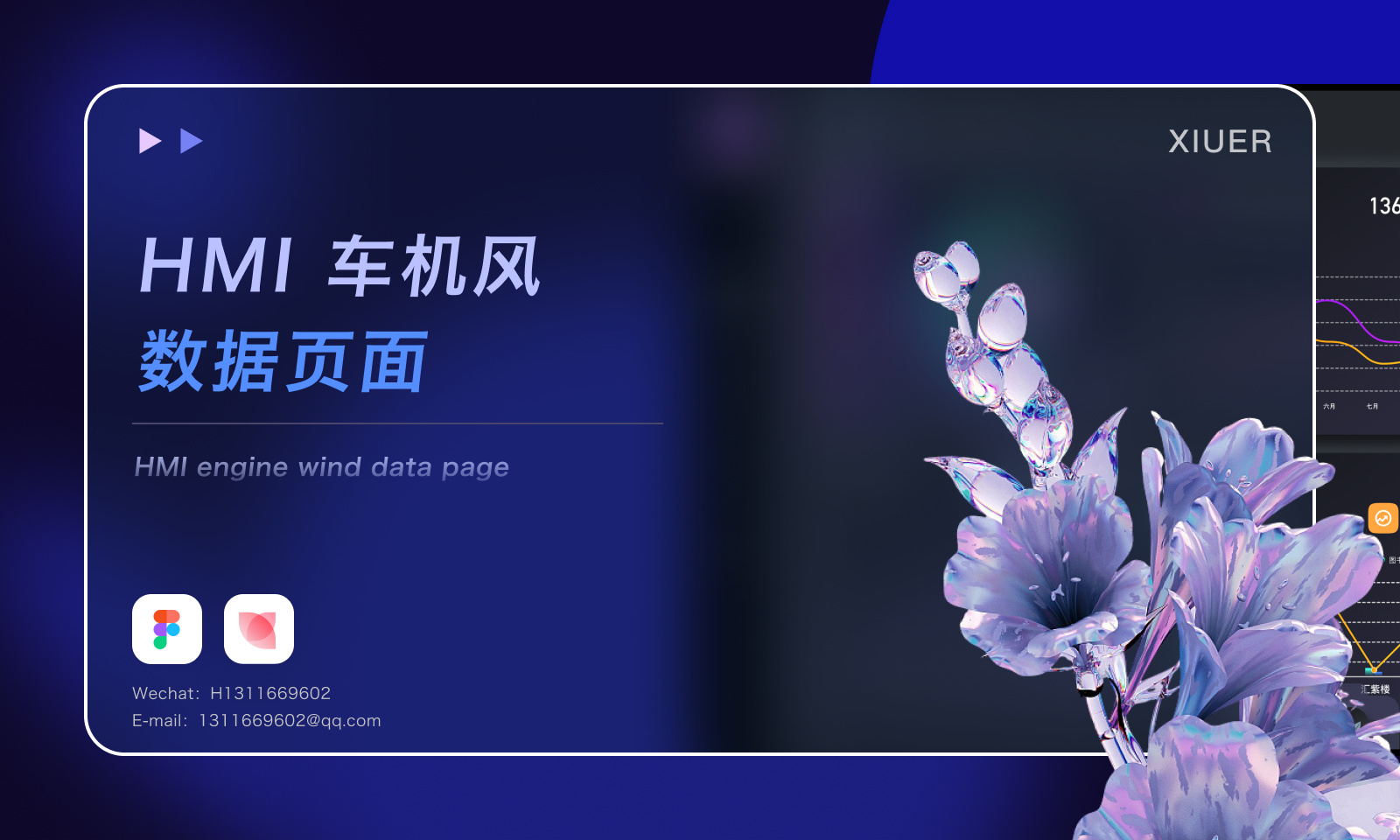 HMI车机风数据页面 HMI engine wind data page by 秀儿 on Dribbble