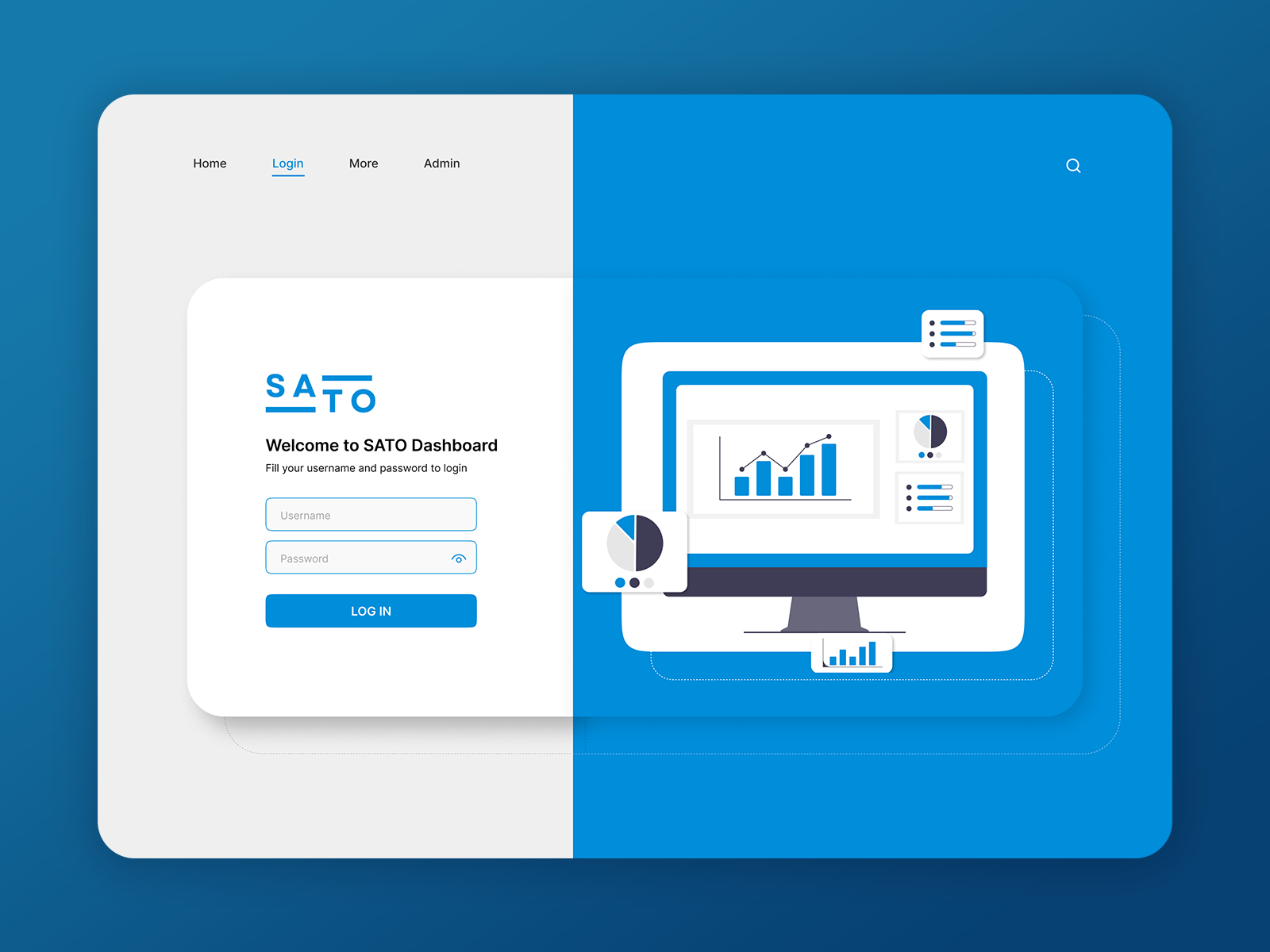 Dashboard Login UI by Arfin Hasib on Dribbble