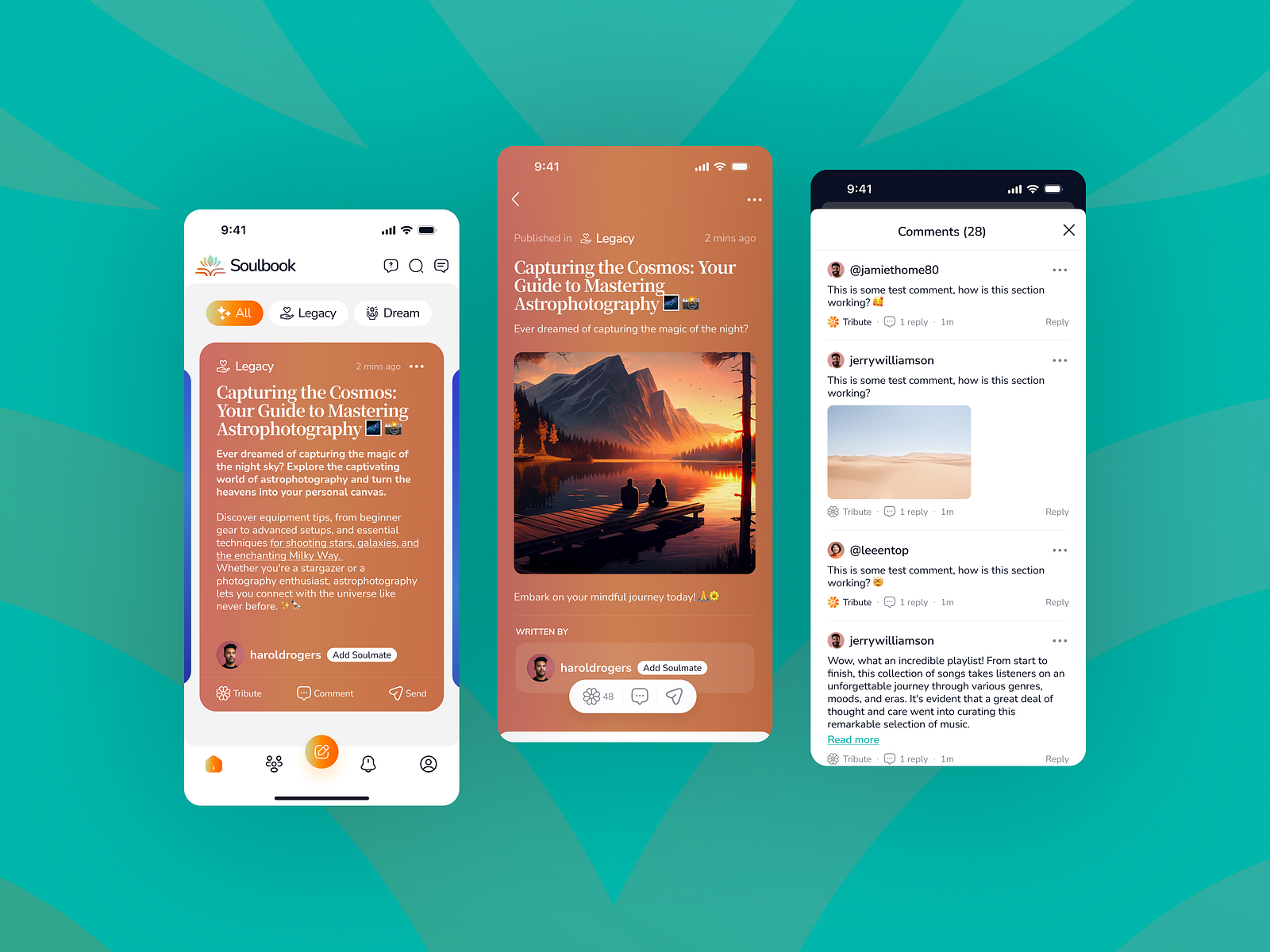 Soulbook mobile app design by leonardophoenix for Devolfs on Dribbble