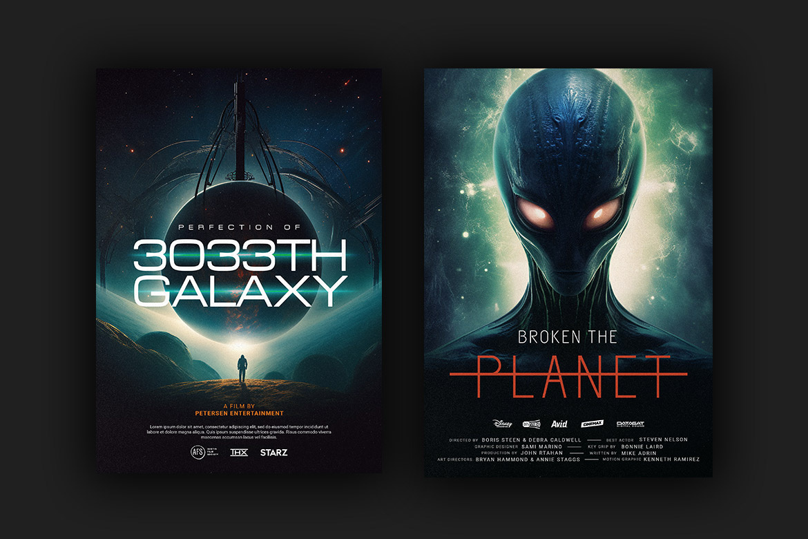 Science Fiction Movie Posters by parisa.artstudio on Dribbble