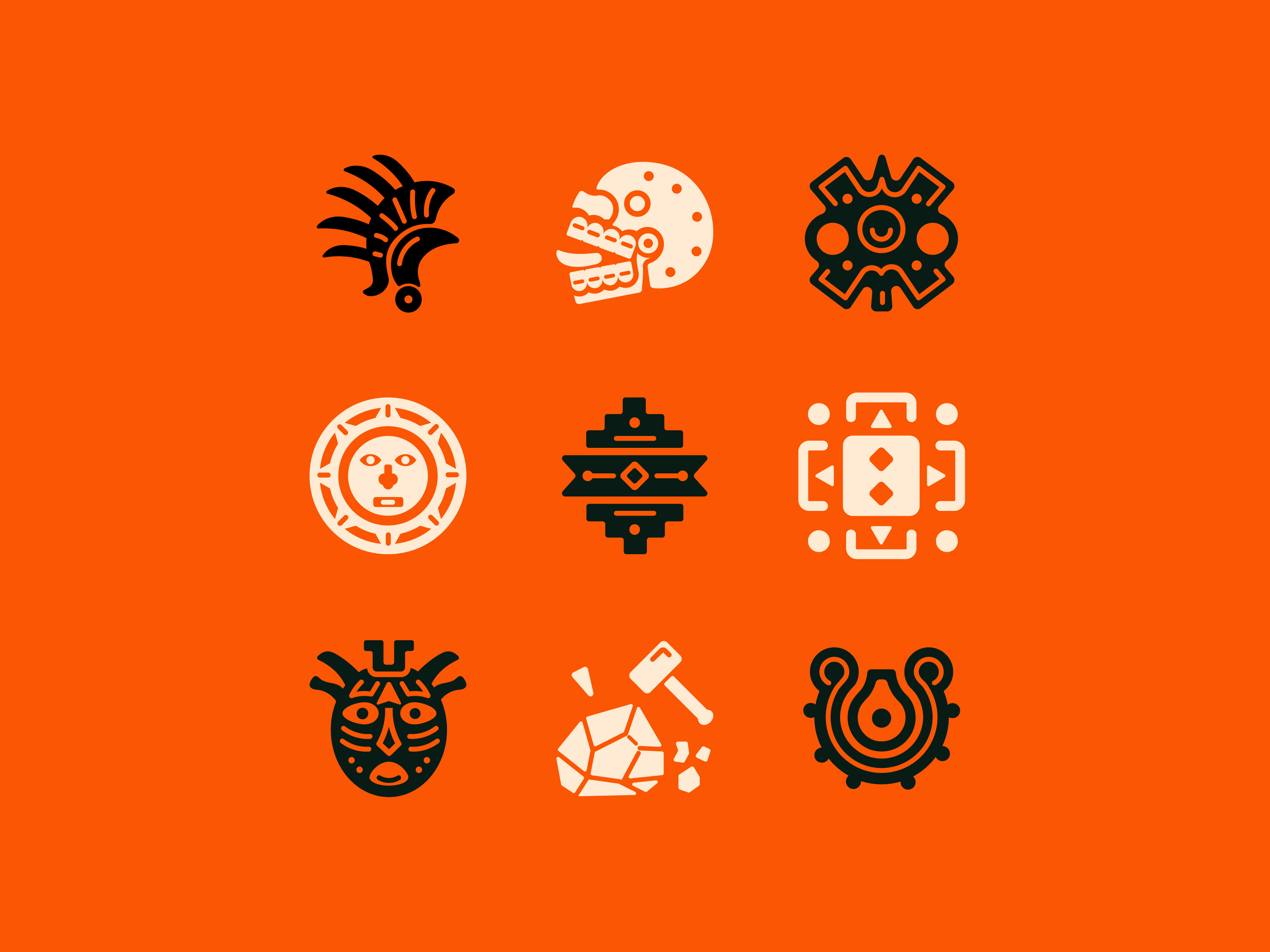 Glyph Aztec Icons by Prosymbols for Brickclay on Dribbble