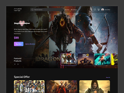 ArcadeVerse - Game Platform Homepage Design by Denny Pratama on Dribbble