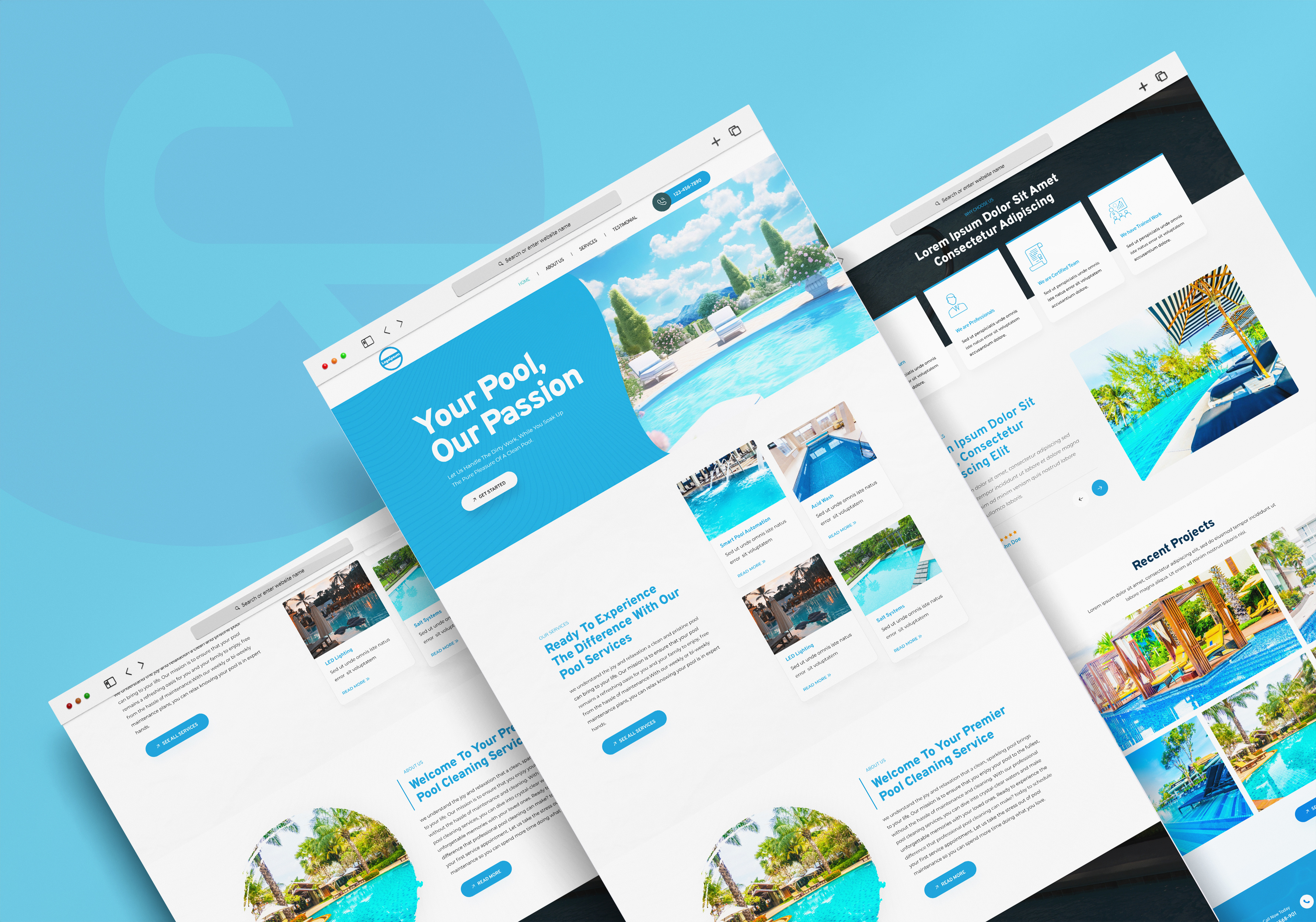 Pool Website designs, themes, templates and downloadable graphic ...