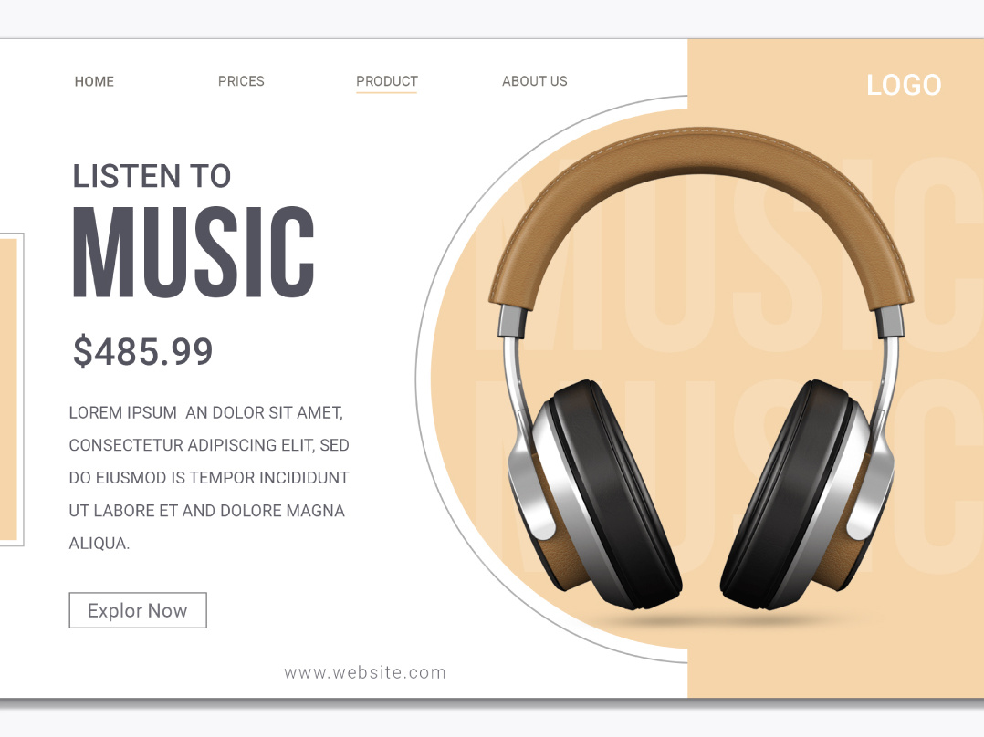 Headphones Landing Page Design by MD. SHAWON on Dribbble