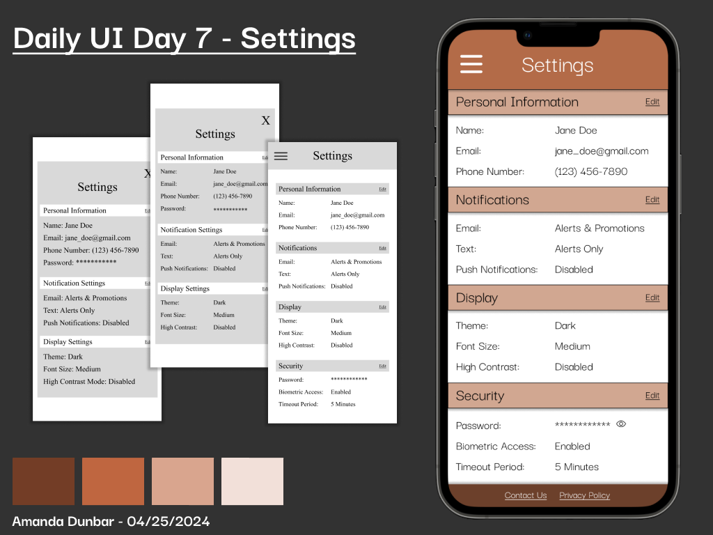 Daily UI - Day 7 by Amanda Dunbar on Dribbble