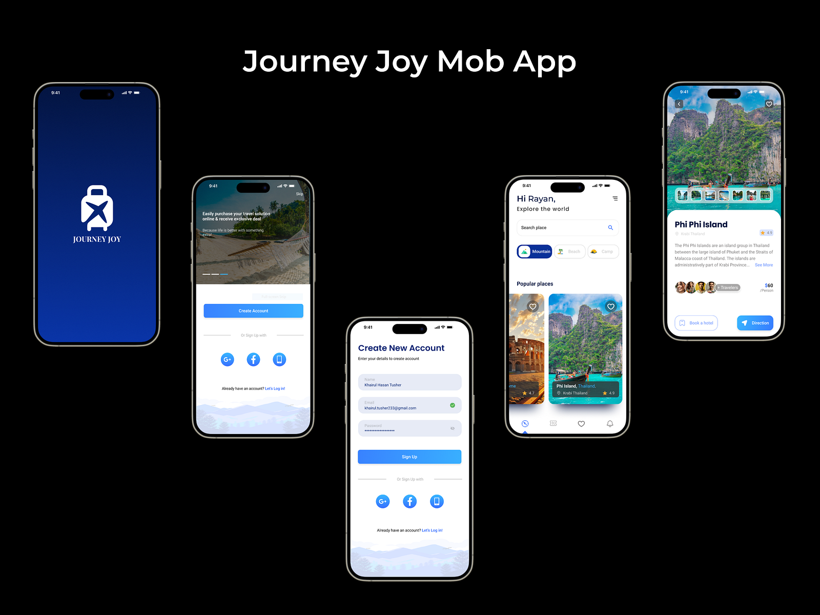 Mobile App Design by Khairul Hasan Tushar on Dribbble