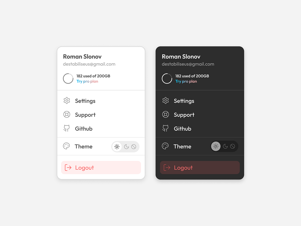 Browse thousands of Menu UI images for design inspiration | Dribbble