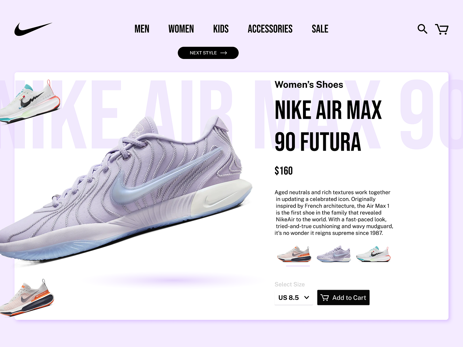 Footwear Landing Page by Aleena Yousuf on Dribbble