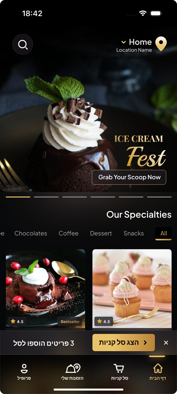 Elmayar - Arabic Cafe Mobile App UI by EXOTIC UI on Dribbble