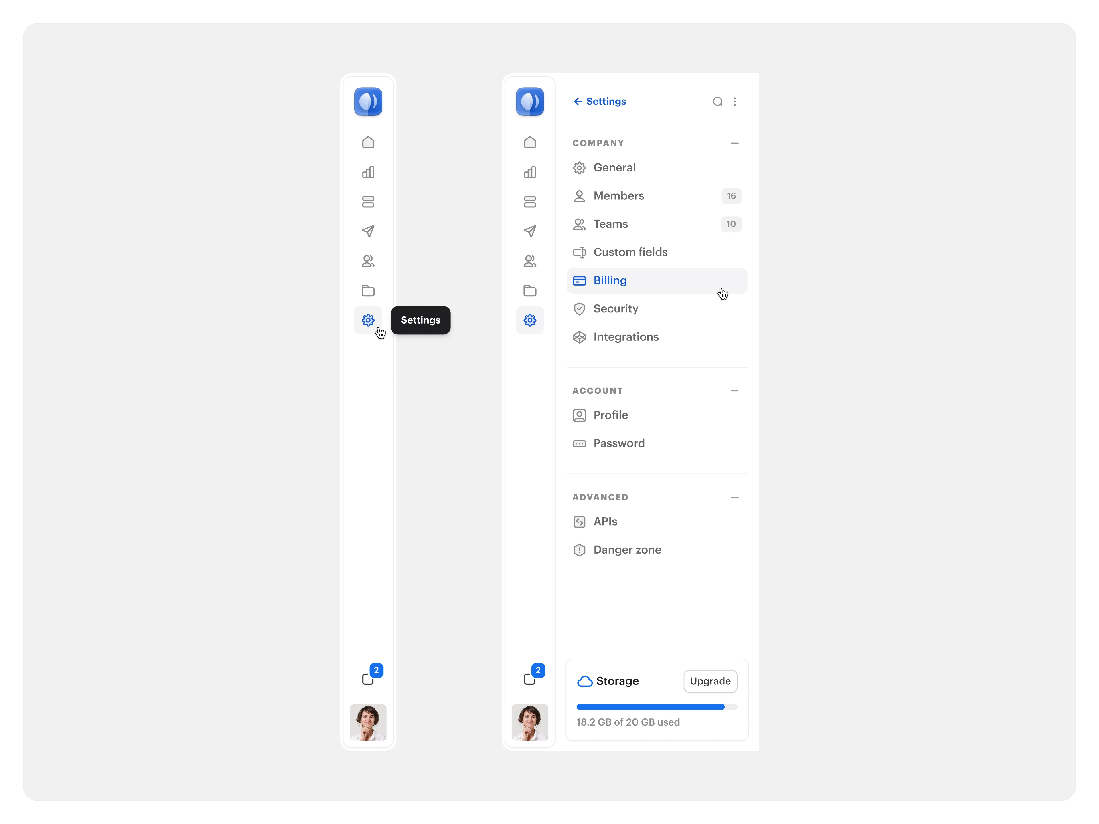 Dual-tier nav — Untitled UI by Jordan Hughes® on Dribbble