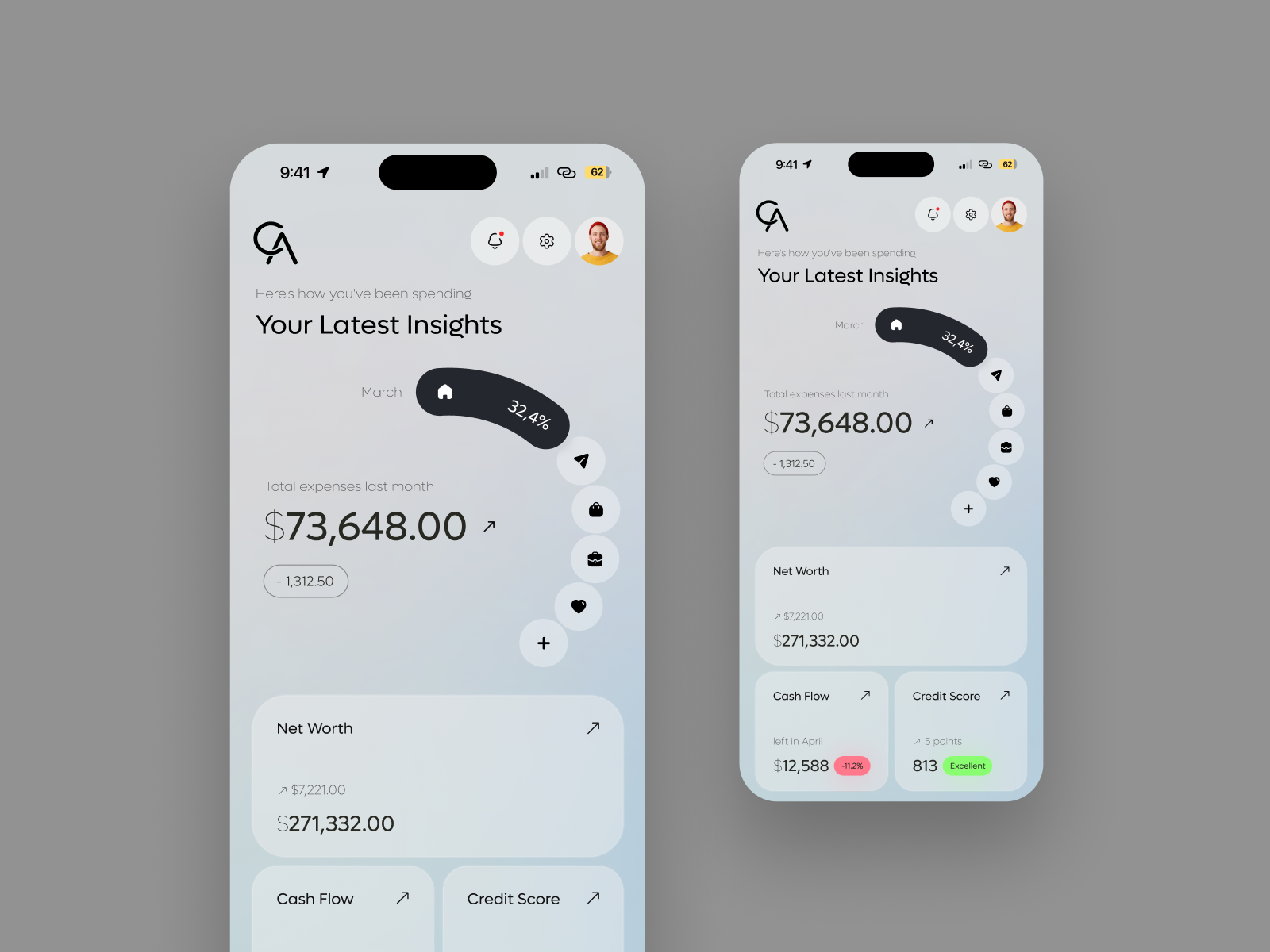 Aella Credit Dashboard - Credit Score SaaS by Mari S. for RonDesignLab ...