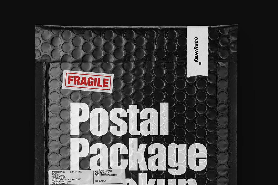 Bubbled Postal Package PSD Mockup by Best Creative Market Design on ...
