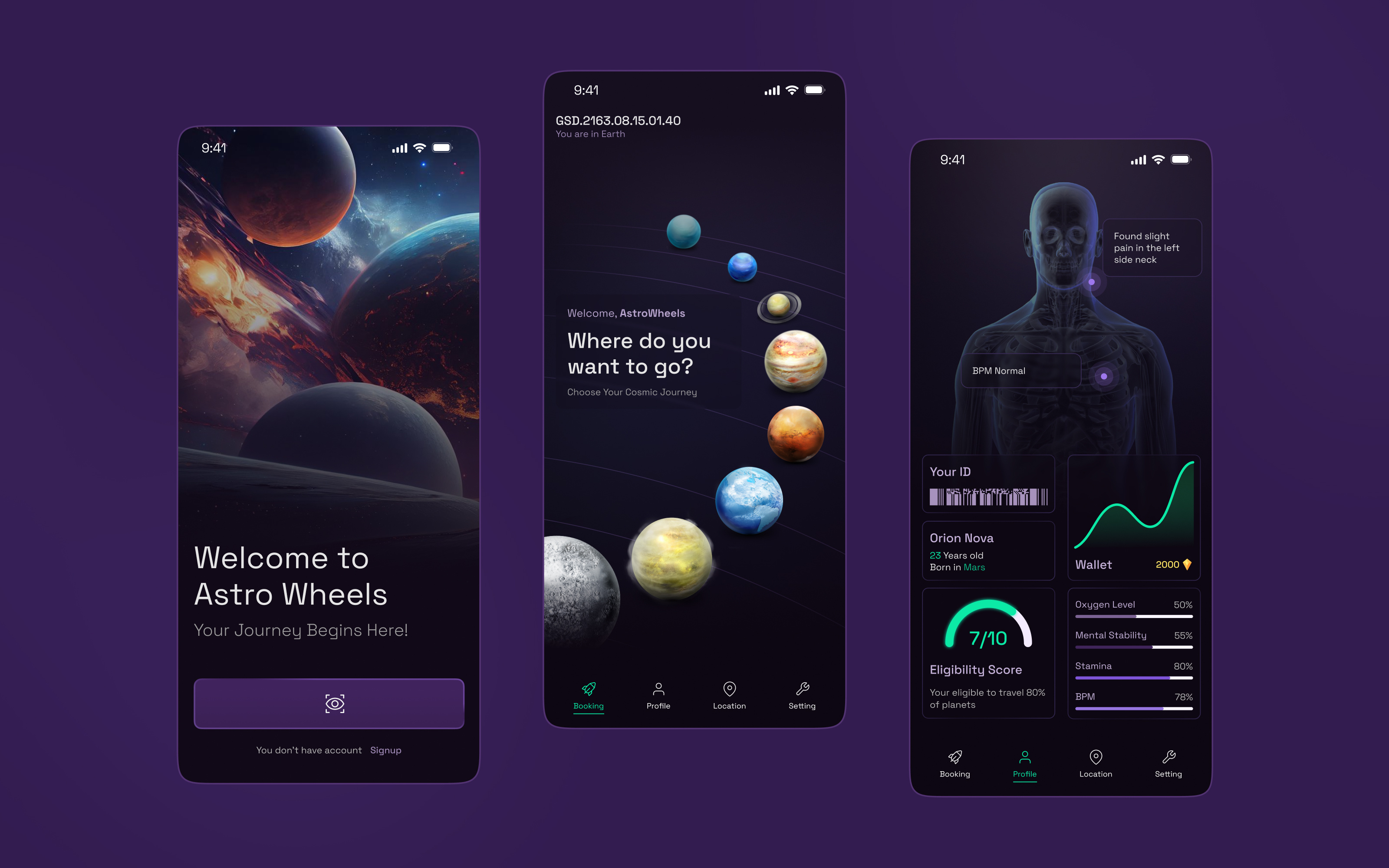 Interplanetary Travel App by Atheeb on Dribbble