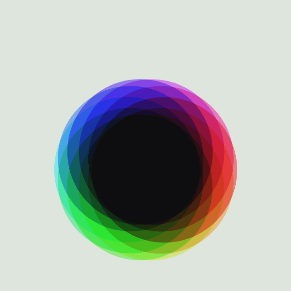 Rainbow Jelly Blackhole | Creative Coding | p5.js by slacle on Dribbble