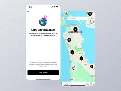 Location And Map Mobile App Ui by UI Ants on Dribbble