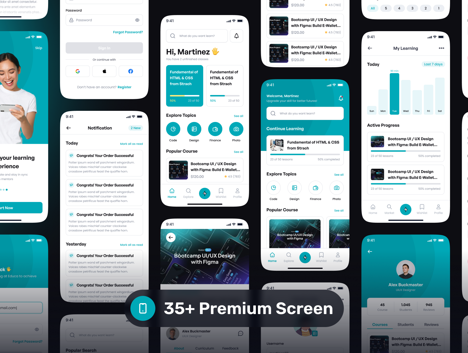 Educa - Online Learning Mobile App UI Kit by Mochammad Alfarizi on Dribbble
