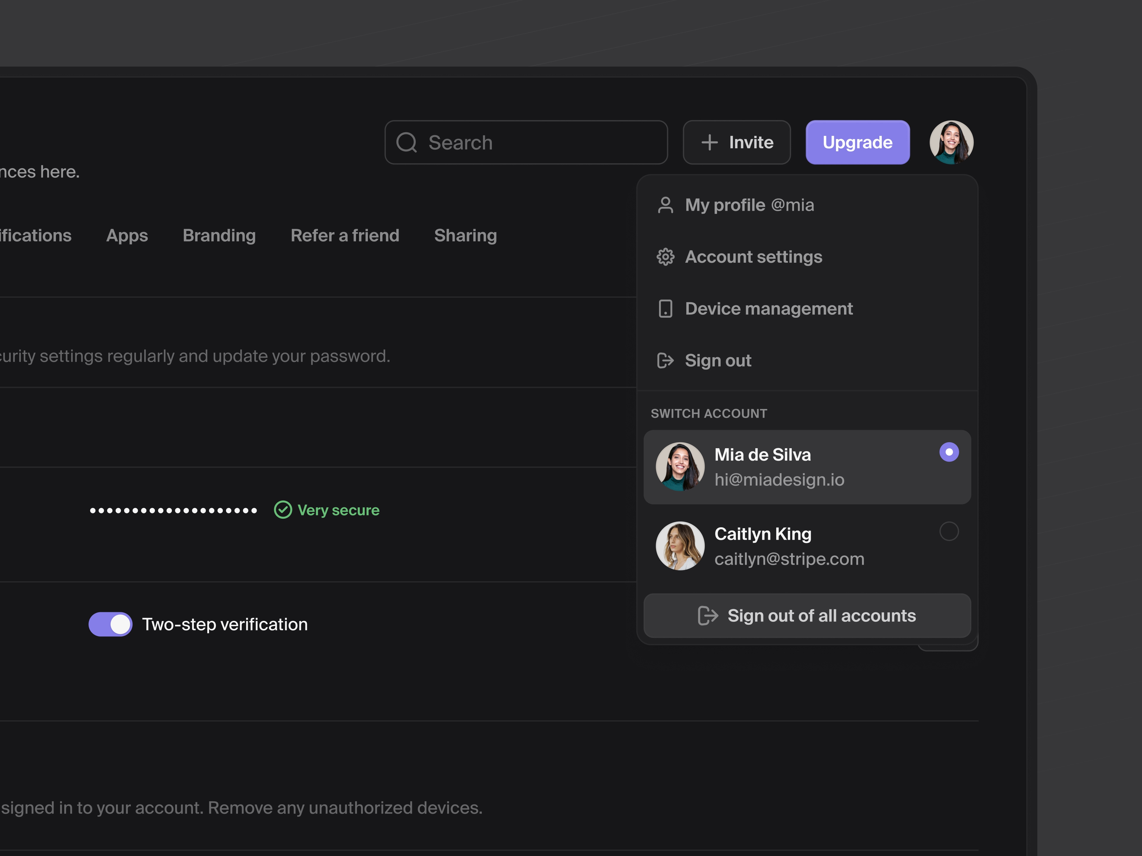 User account dropdown — Untitled UI by Jordan Hughes® on Dribbble