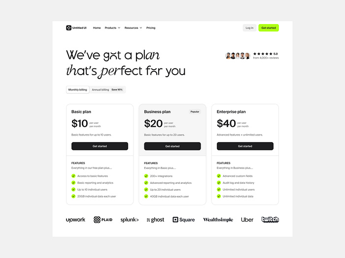 Browse thousands of Pricing Page images for design inspiration | Dribbble