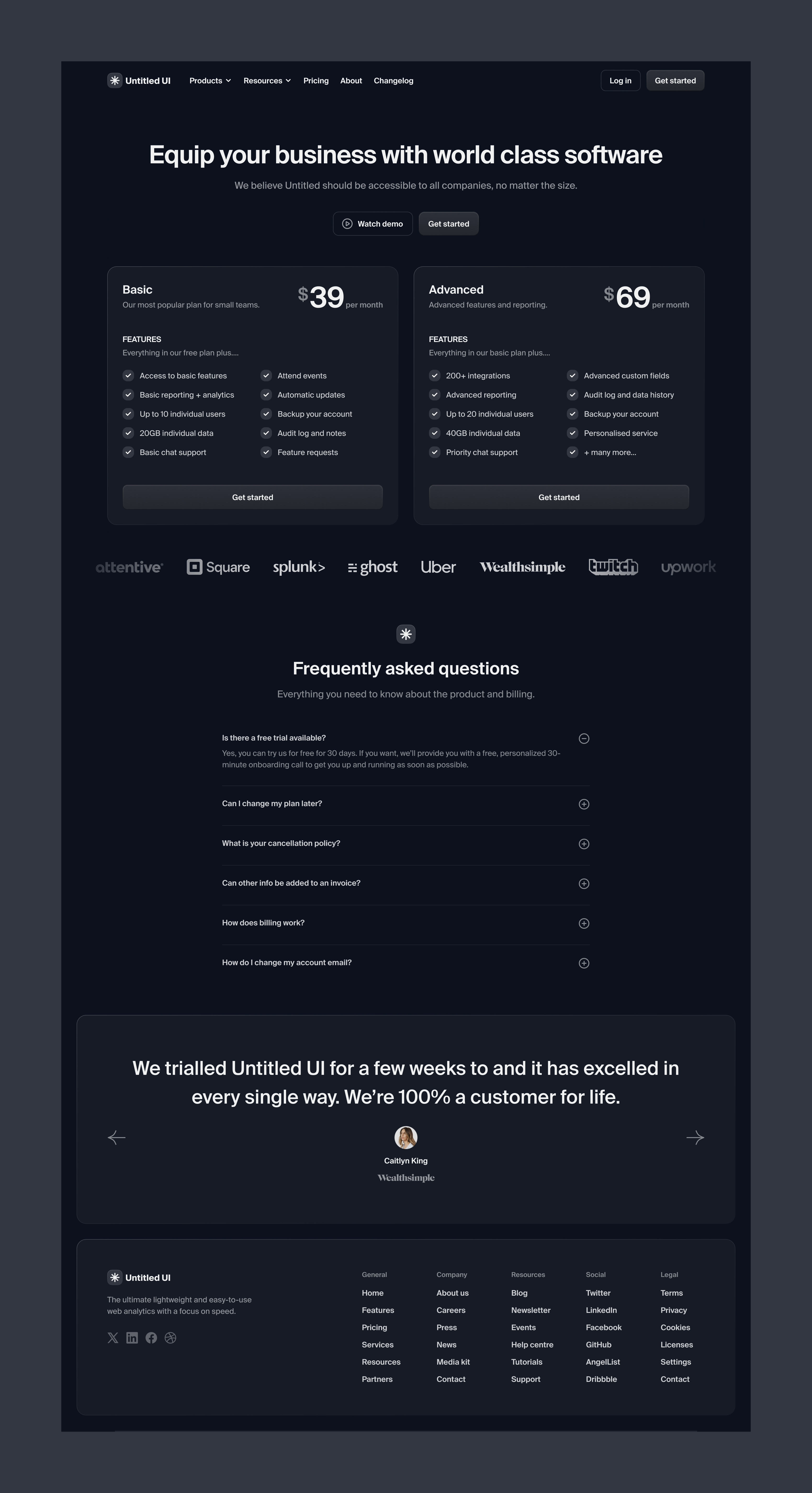 Pricing — Untitled UI by Jordan Hughes® on Dribbble