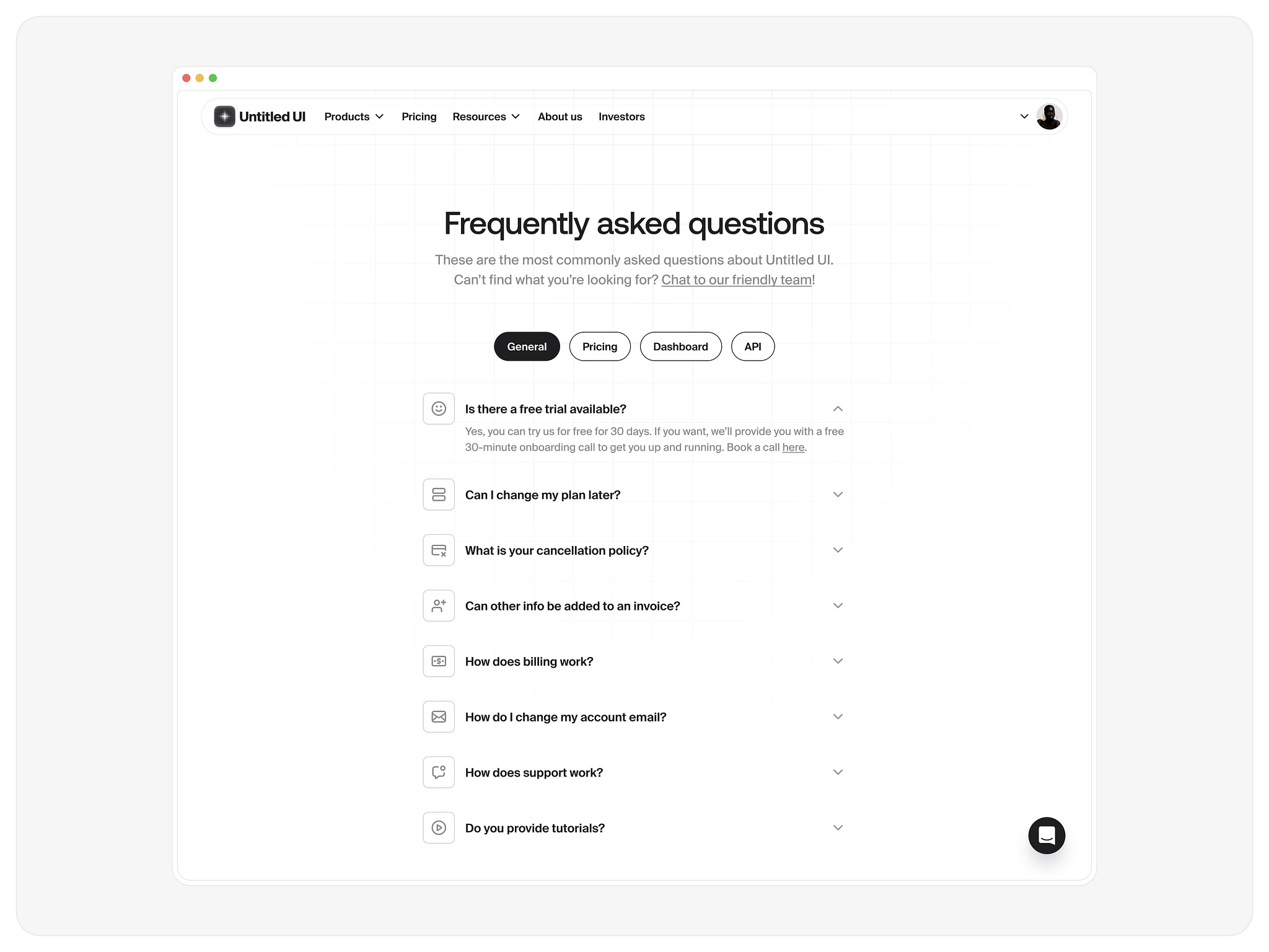 Frequently asked questions (FAQs) — Untitled UI by Jordan Hughes® on ...
