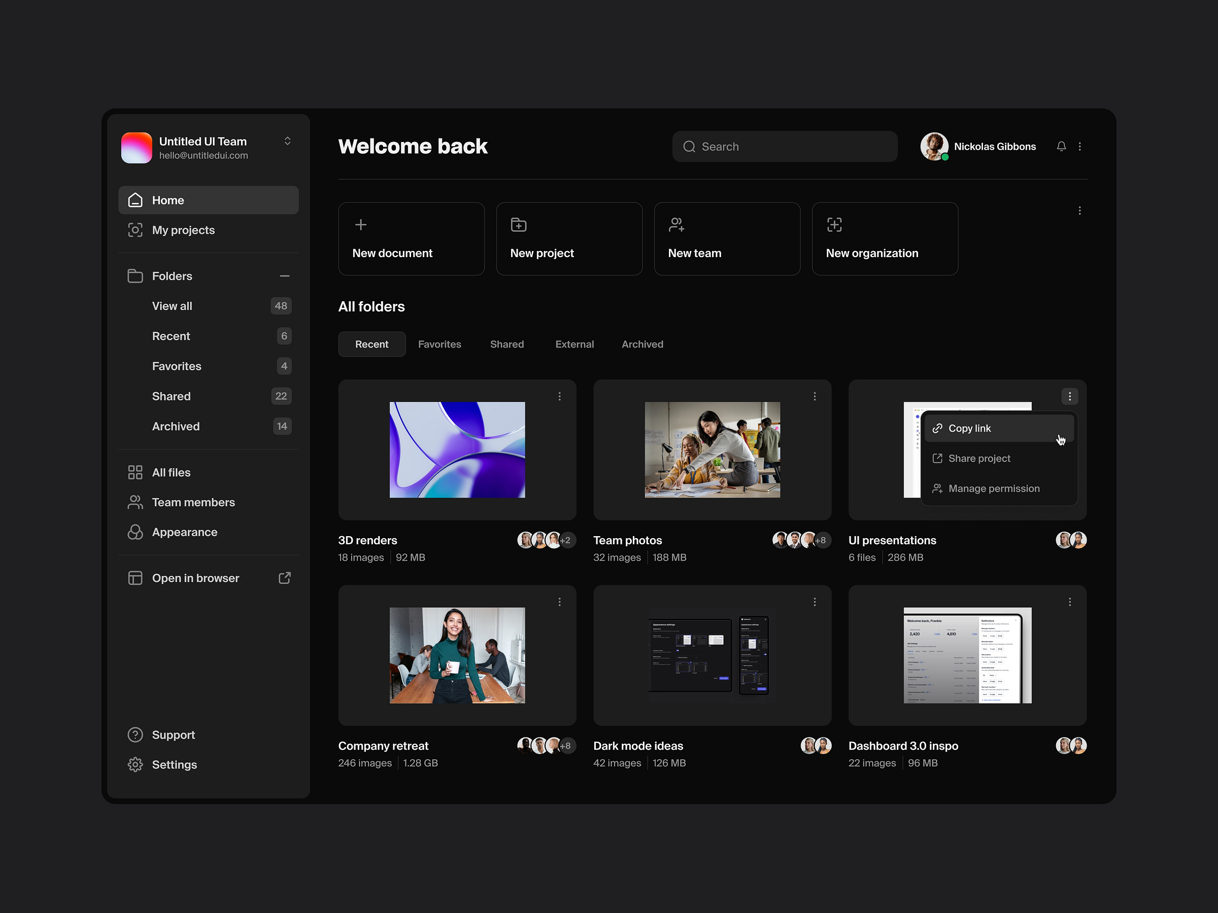File management — Untitled UI by Jordan Hughes® on Dribbble