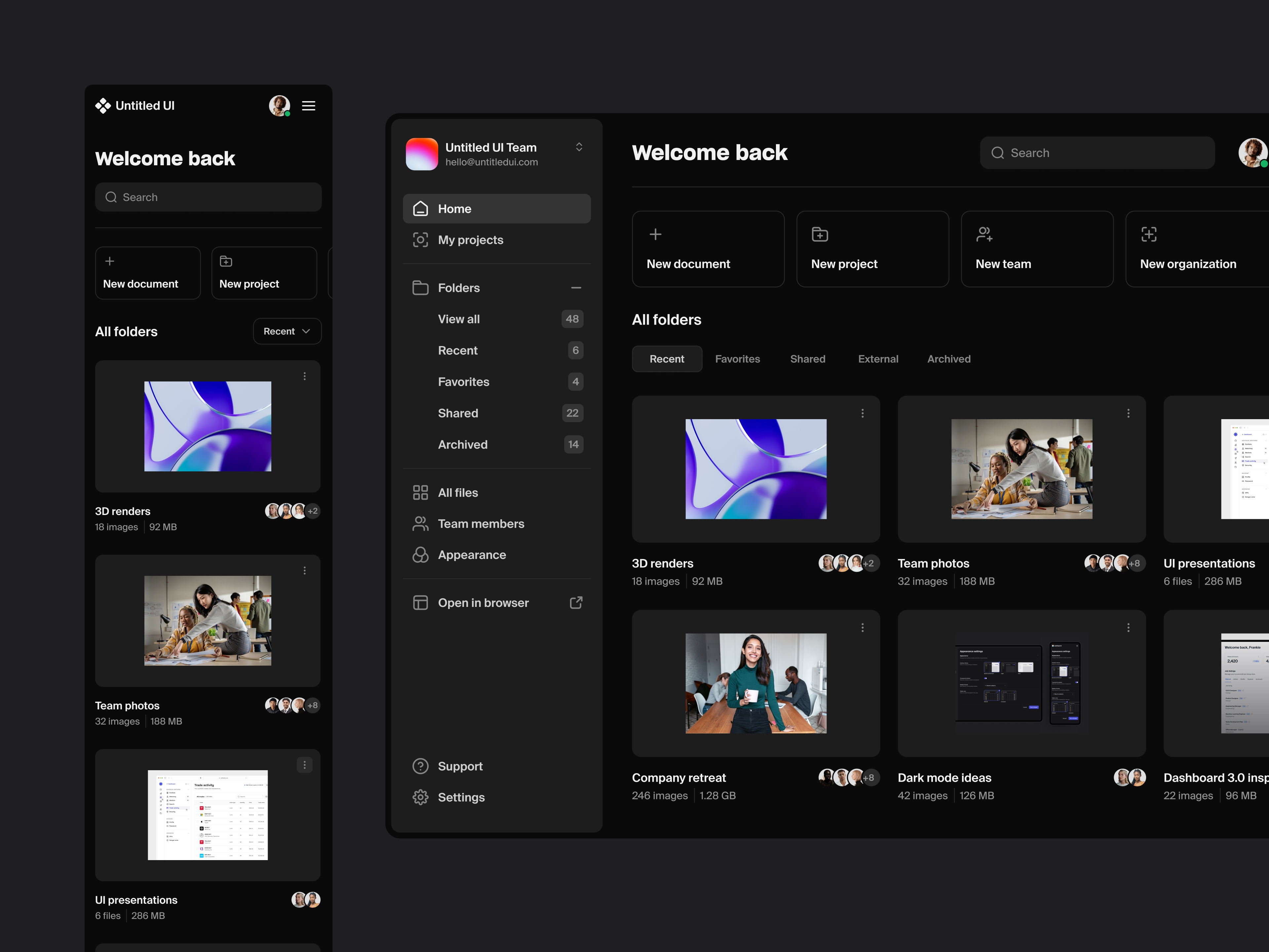 File management — Untitled UI by Jordan Hughes® on Dribbble