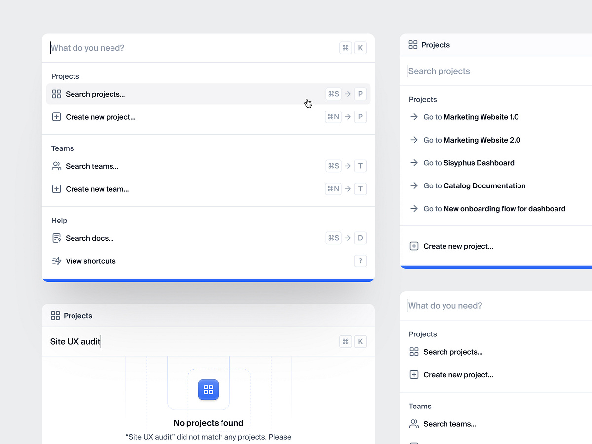 Command+K search menu — Untitled UI by Jordan Hughes® on Dribbble