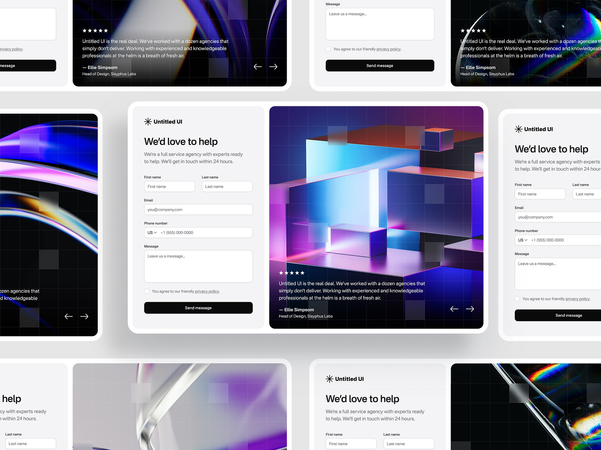 Contact form — Untitled UI by Jordan Hughes® on Dribbble